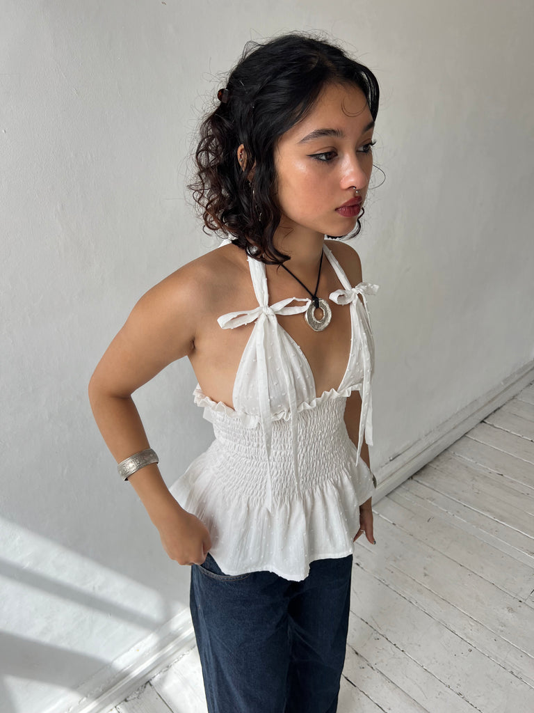 The Freya Top in Ivory – Beasha Studios